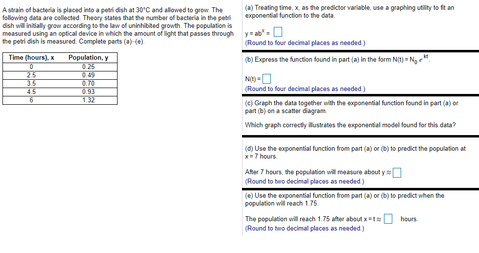 Solved (a) Treating time, x, as the predictor variable, use | Chegg.com