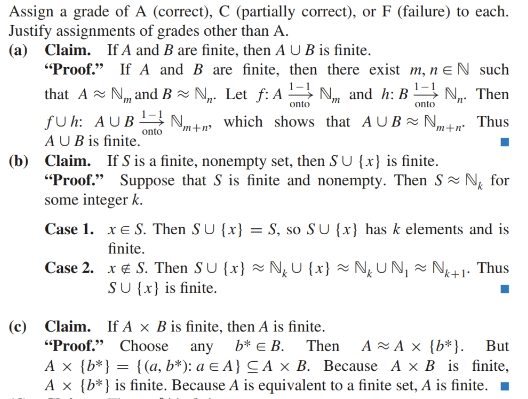 Solved Assign a grade of A (correct), C (partially correct), | Chegg.com