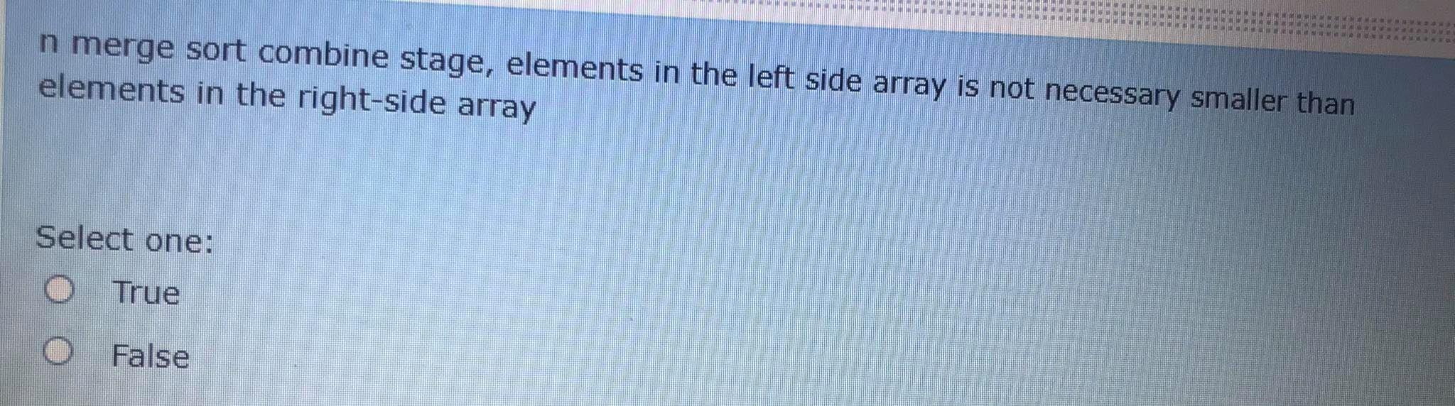 Solved n merge sort combine stage, elements in the left side | Chegg.com