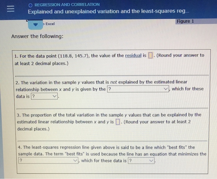 Solved 7 Regression And Correlation Explained And 