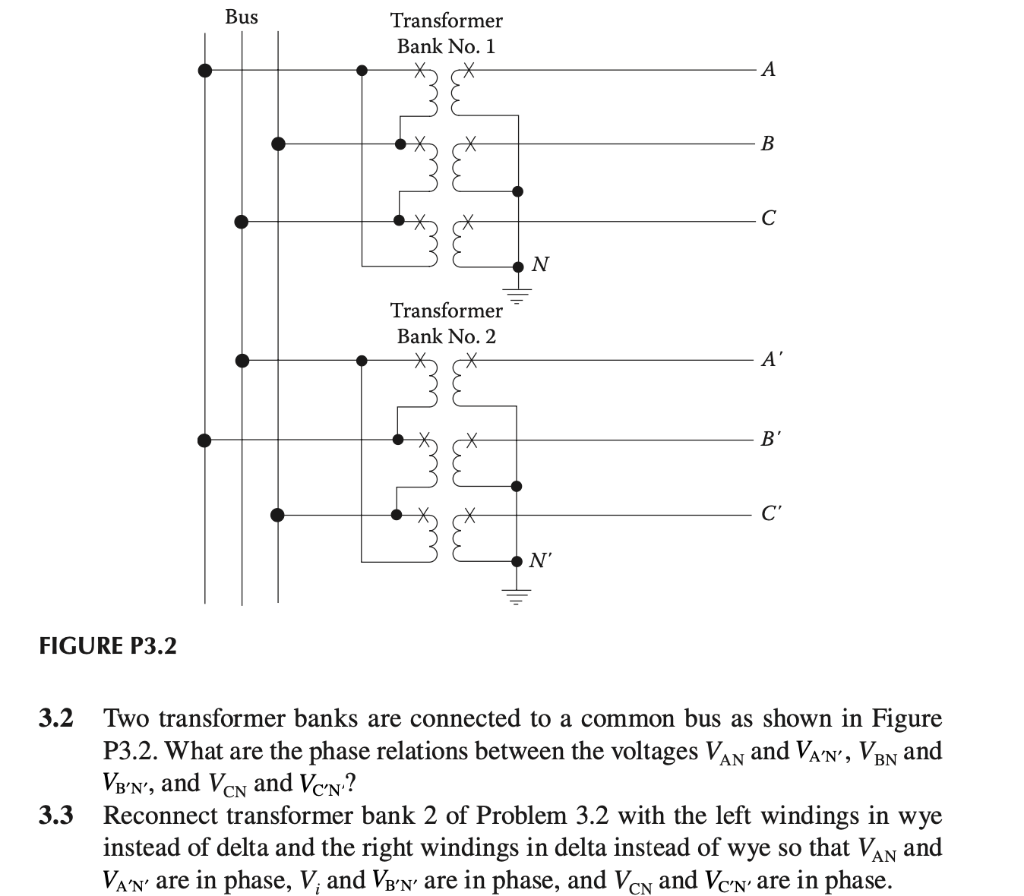 Solved Bus Transformer Bank No. 1 X A B C N Transformer Bank | Chegg.com