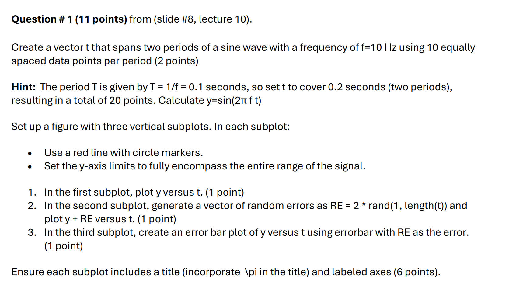 Solved Question \# 1 (11 ﻿points) ﻿from (slide \#8, ﻿lecture | Chegg.com