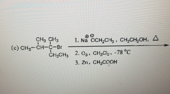 Solved CH3 CH3 1. Na OCH CH3 , CH3CH,OH, A (c) CH3-CH-C-Br — | Chegg.com