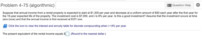 Solved Problem 4-75 (algorithmic) Question Help * Suppose | Chegg.com