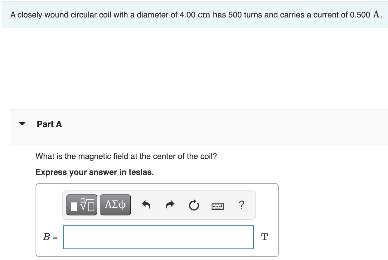 Solved A closely wound circular coil with a diameter of 4.00 | Chegg.com