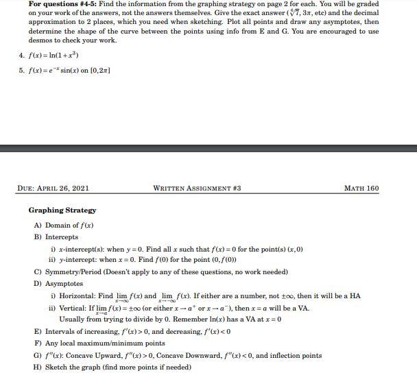 Solved For questions #4-5: Find the information from the | Chegg.com