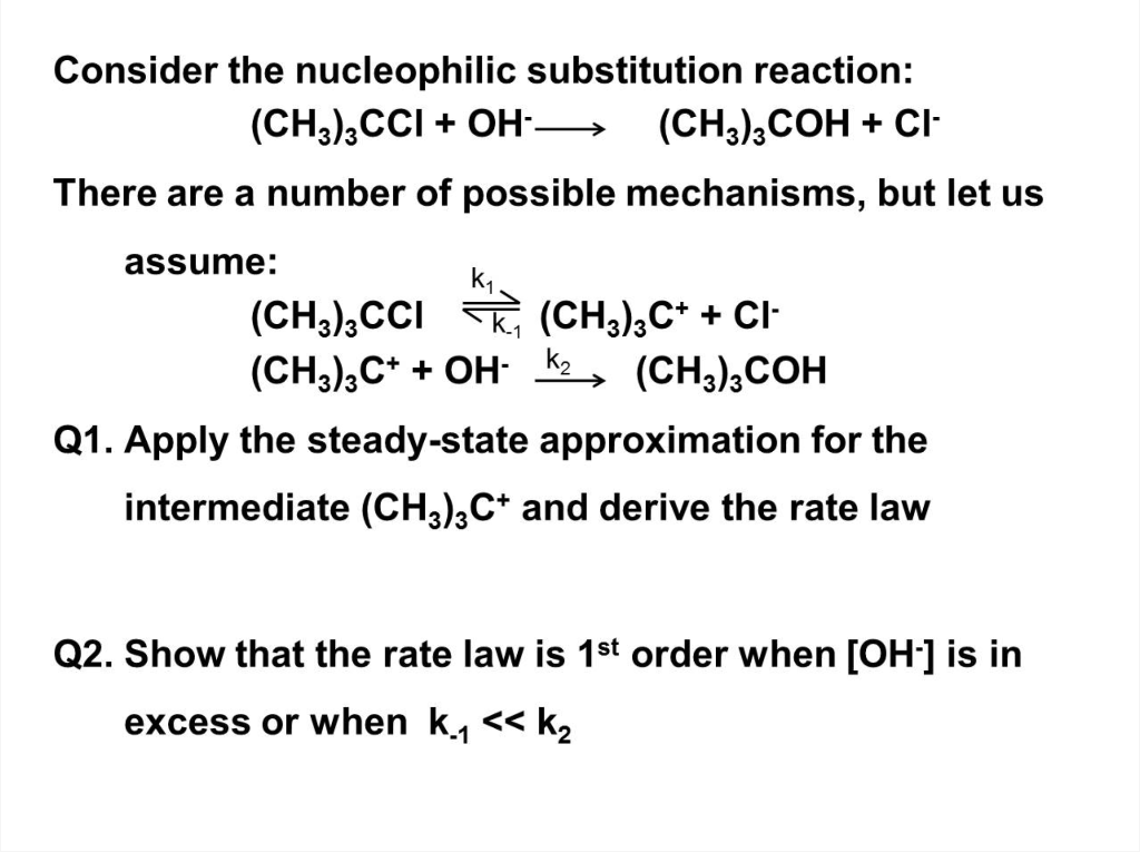 Solved Consider the nucleophilic substitution reaction: | Chegg.com