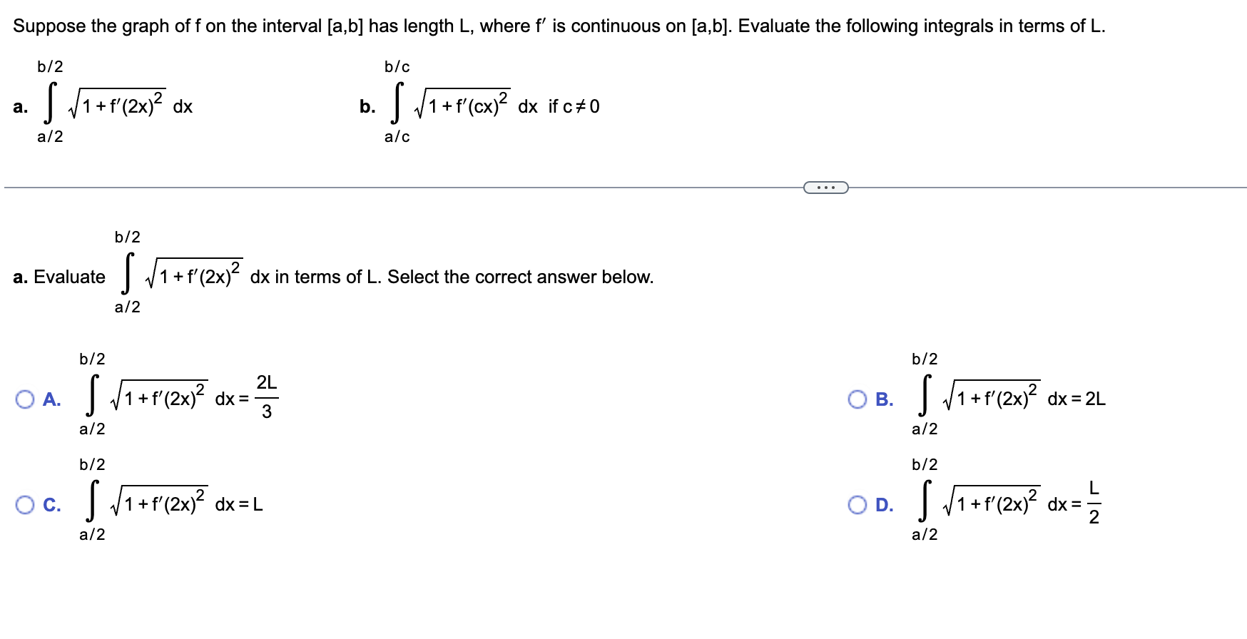 Solved What differentiable functions have an arc length on | Chegg.com