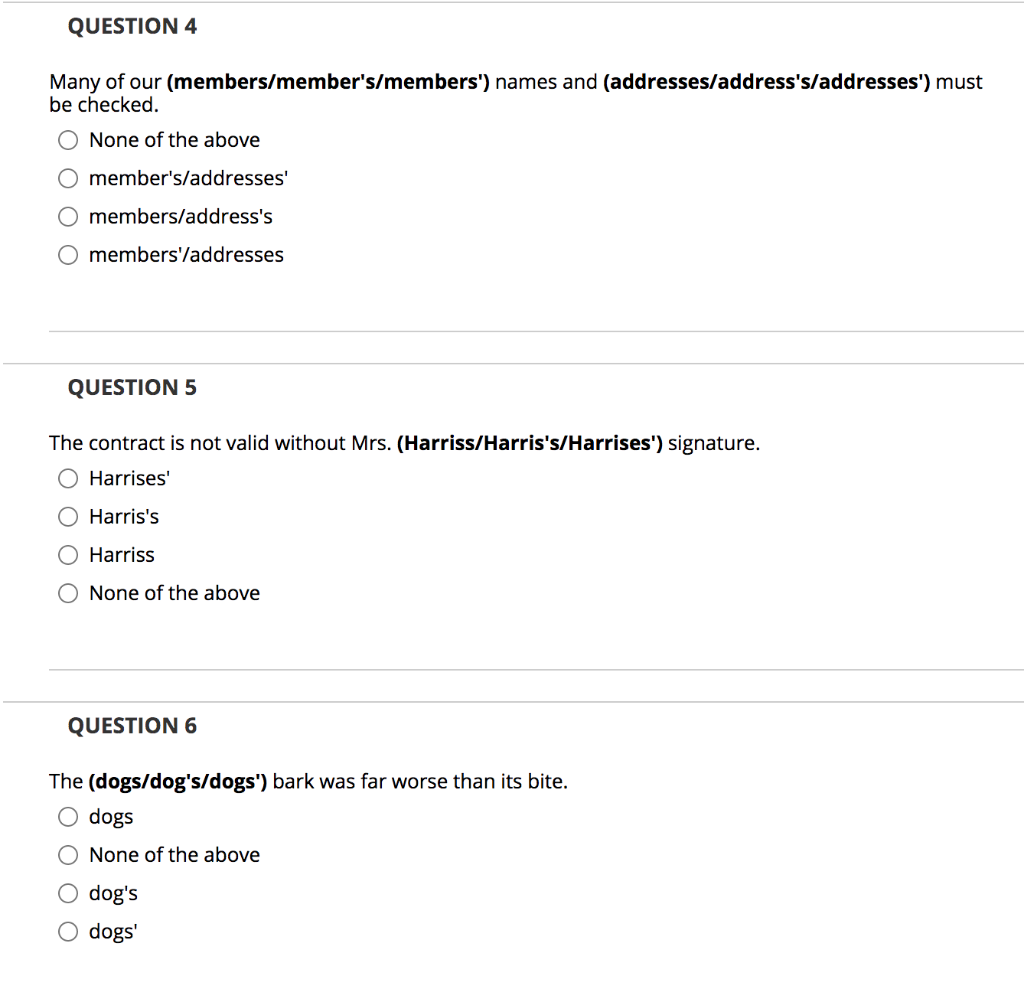 Solved These are all different components of one overall | Chegg.com