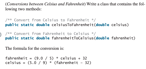 Solved (Conversions between Celsius and Fahrenheit) Write a | Chegg.com