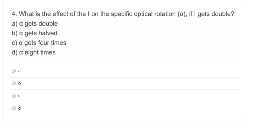 Solved 4. What is the effect of the l on the specific | Chegg.com