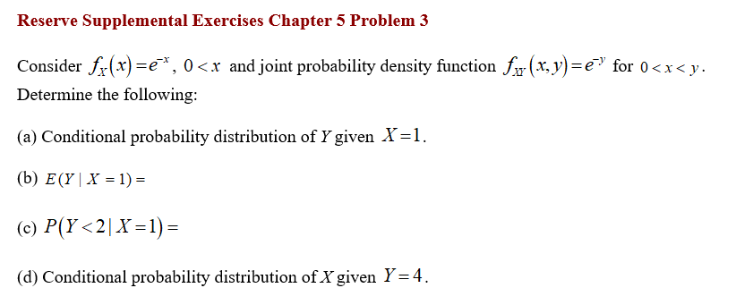 Solved Reserve Supplemental Exercises Chapter 5 Problem 3 | Chegg.com