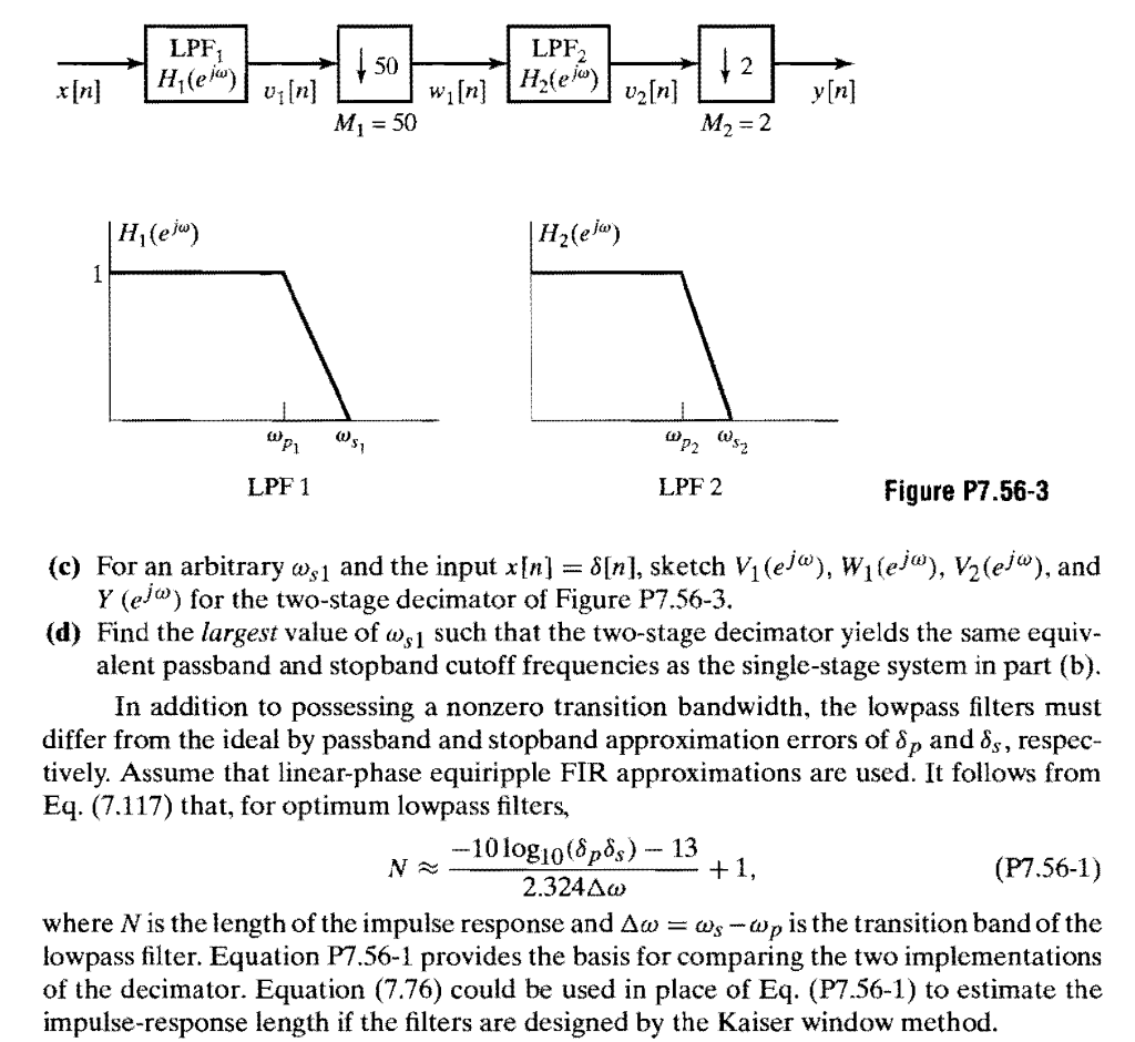 7.56. After a discrete-time signal is lowpass | Chegg.com