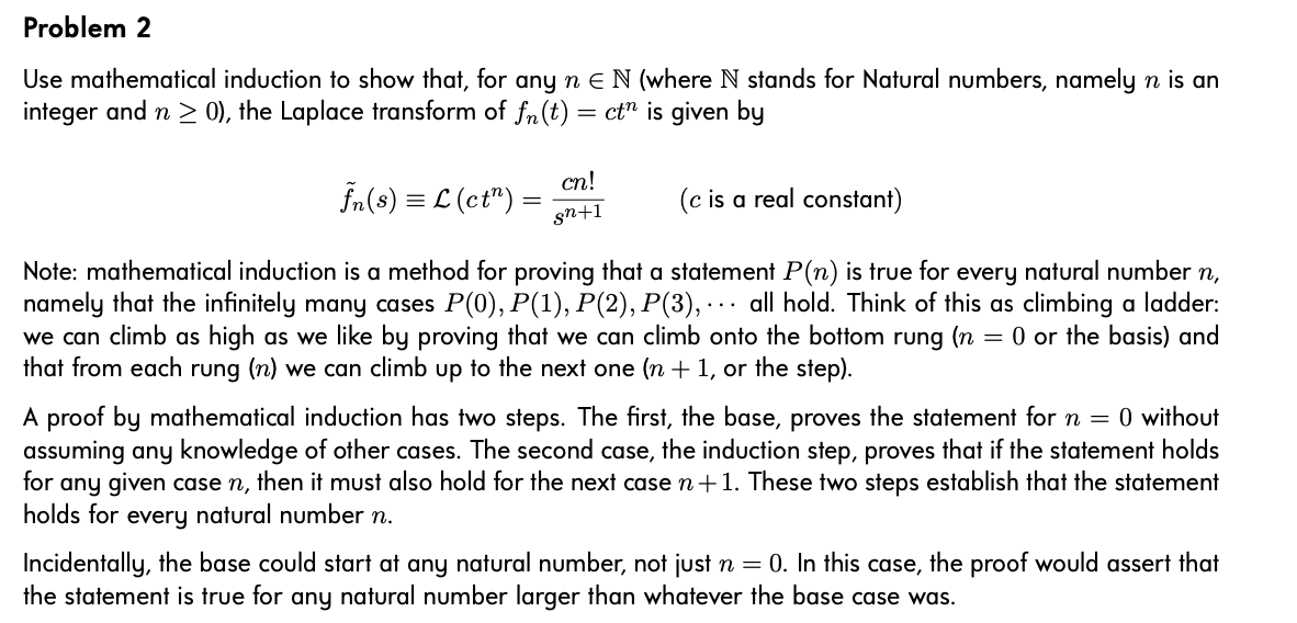 Solved Use mathematical induction to show that, for any n∈N | Chegg.com