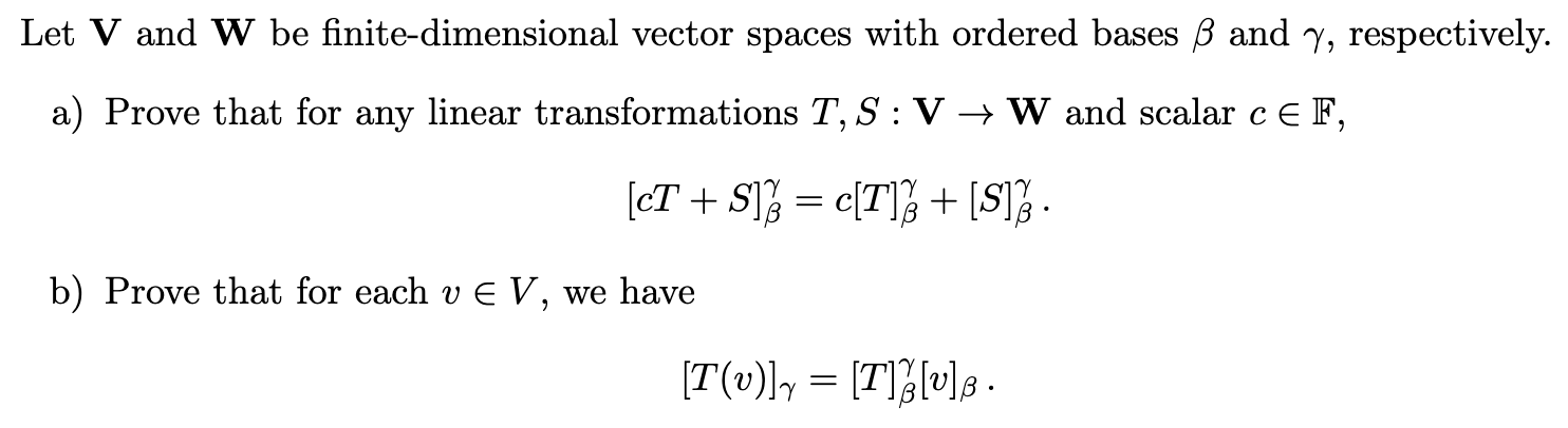 Solved Let V and W be finite-dimensional vector spaces with | Chegg.com