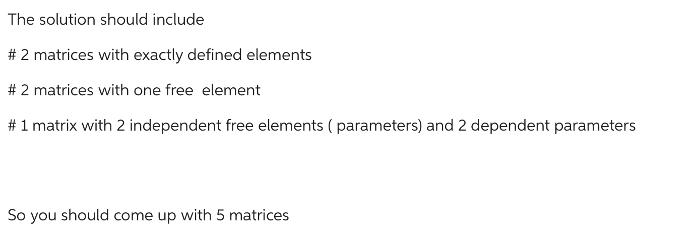 Solved Exercise 2 . Identify all the square matrices with | Chegg.com