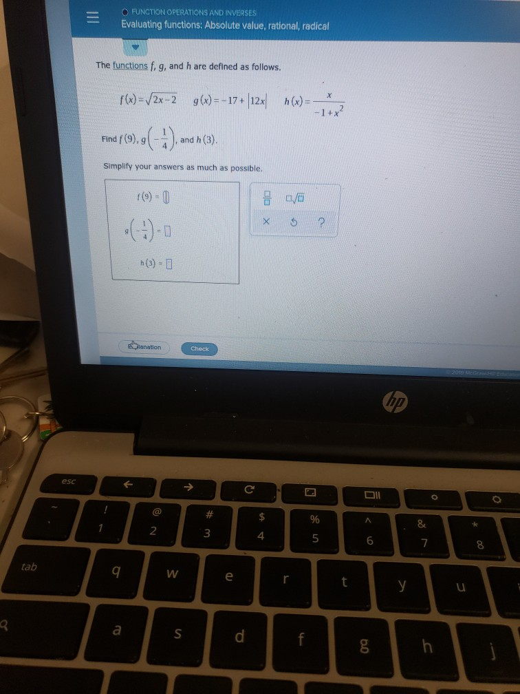 Solved O FUNCTION OPERATIONS AND INVERSES Evaluating | Chegg.com
