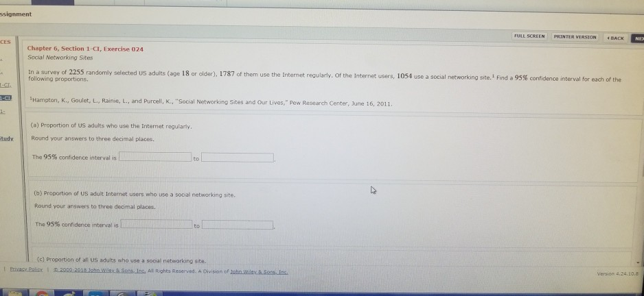 Solved ssignment FULL SCREEN PRINTER VIRSION ·BACK CES | Chegg.com