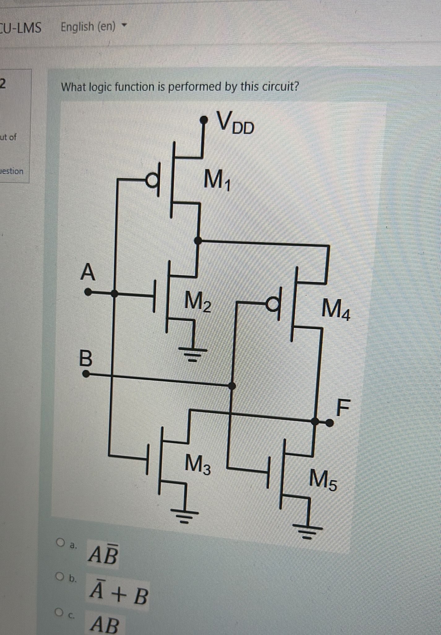 Solved U-LMS English (en) . What logic function is performed | Chegg.com