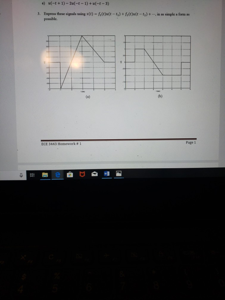 Solved 3. Express these signals using x(t)- fi(t)ut- t1) + | Chegg.com