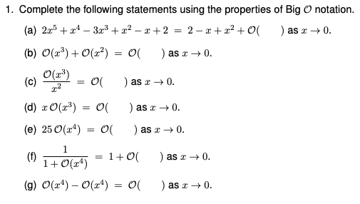 Solved 1. Complete the following statements using the | Chegg.com