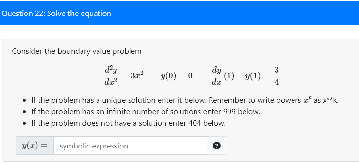 Solved Consider the boundary value problem | Chegg.com