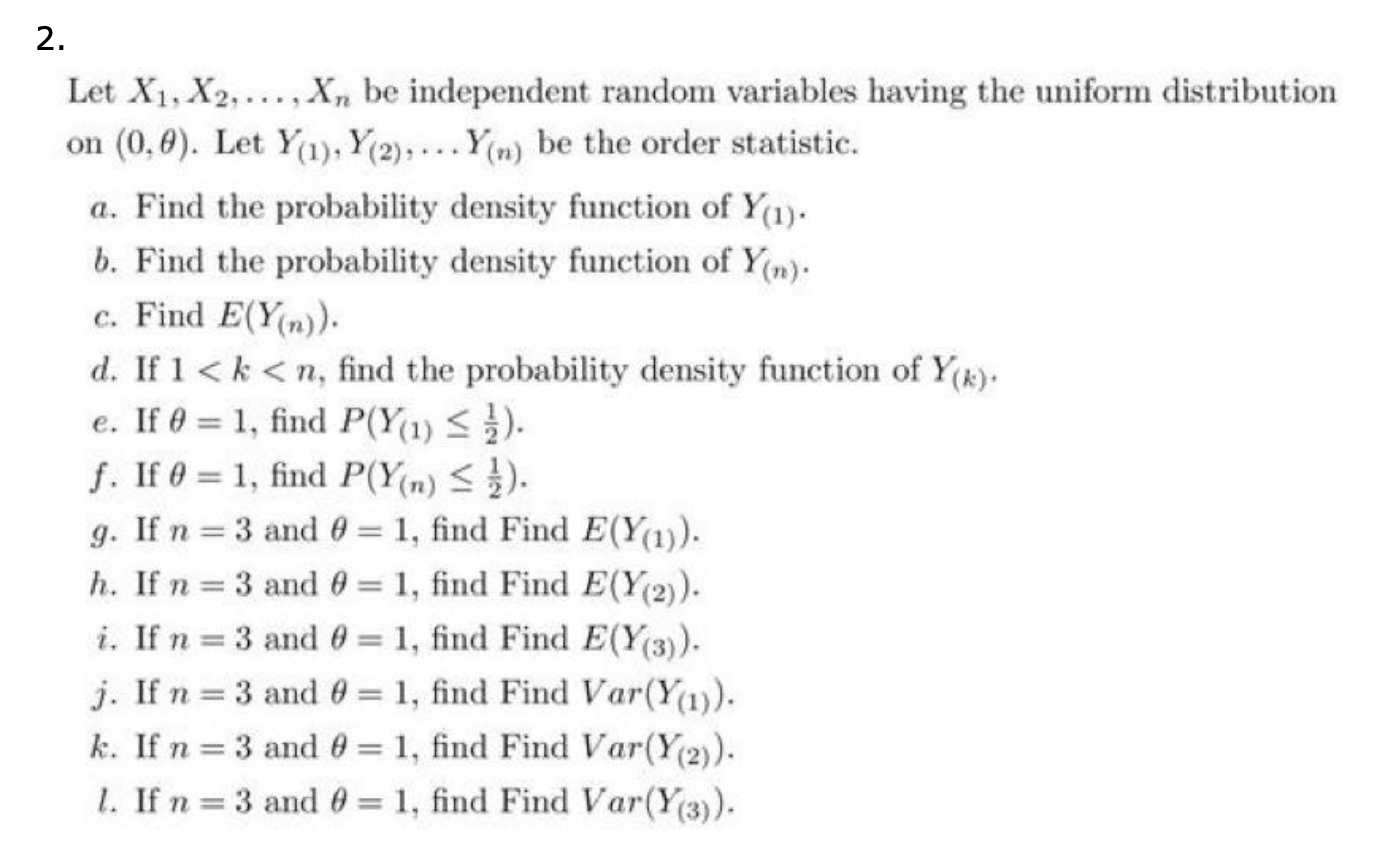 Solved 2. Let X1,X2,…,Xn be independent random variables | Chegg.com Solved 2. Let X1,X2,…,Xn be independent random variables | Chegg.com