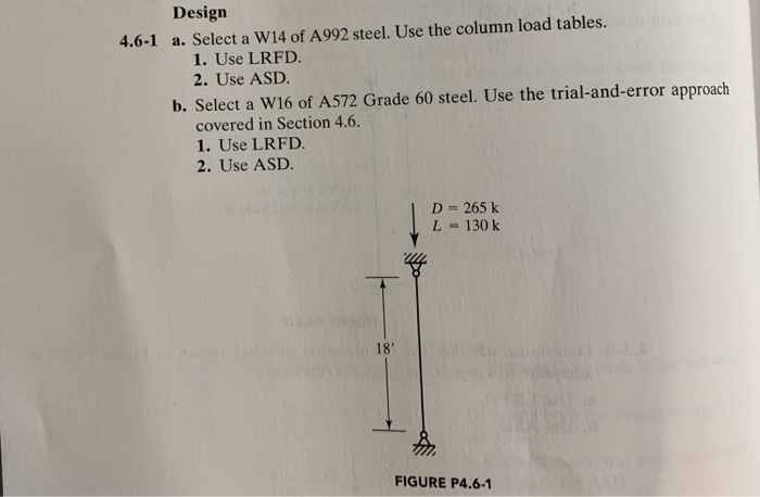 Solved Design a. Select a W14 of A992 steel. Use the column | Chegg.com