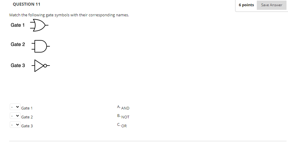 Solved QUESTION 11 6 points Save Answer Match the following | Chegg.com