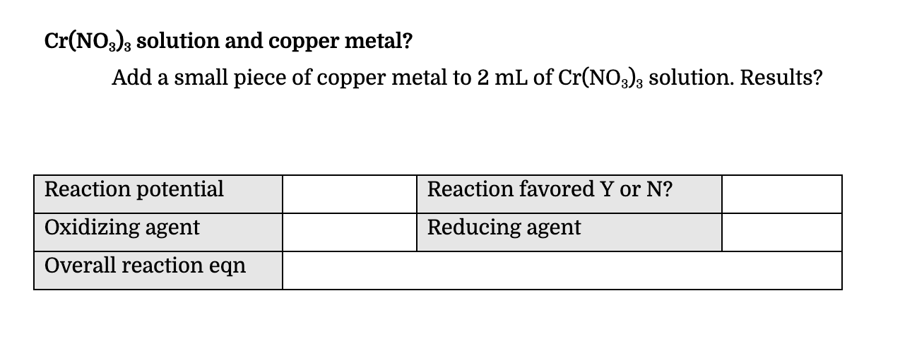 Solved When a reaction occurs write the overall redox | Chegg.com