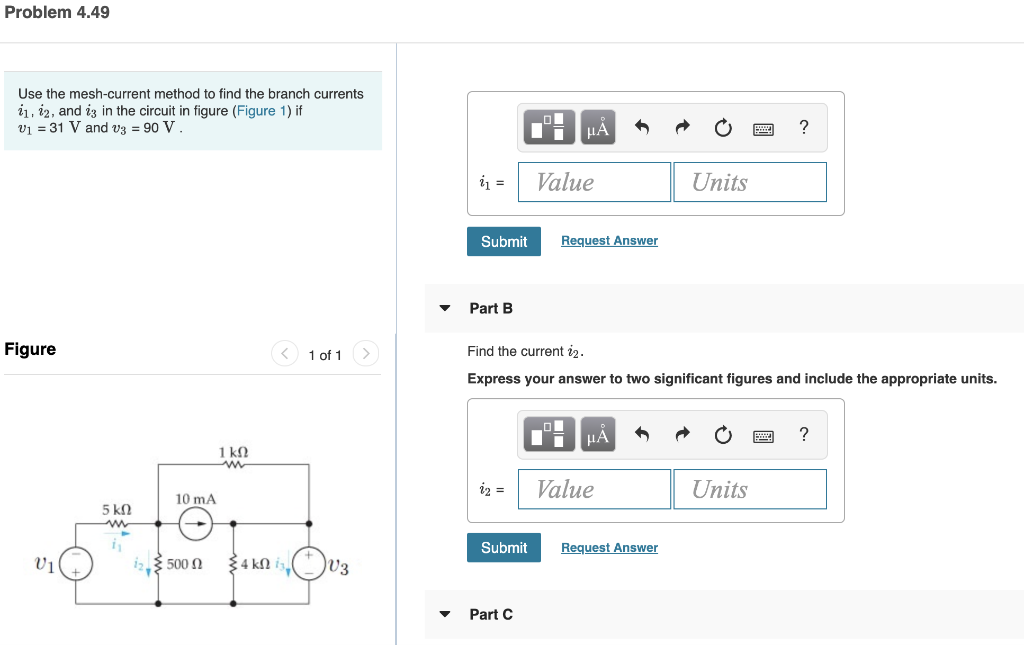 Solved Problem 4.49 Use the mesh-current method to find the | Chegg.com