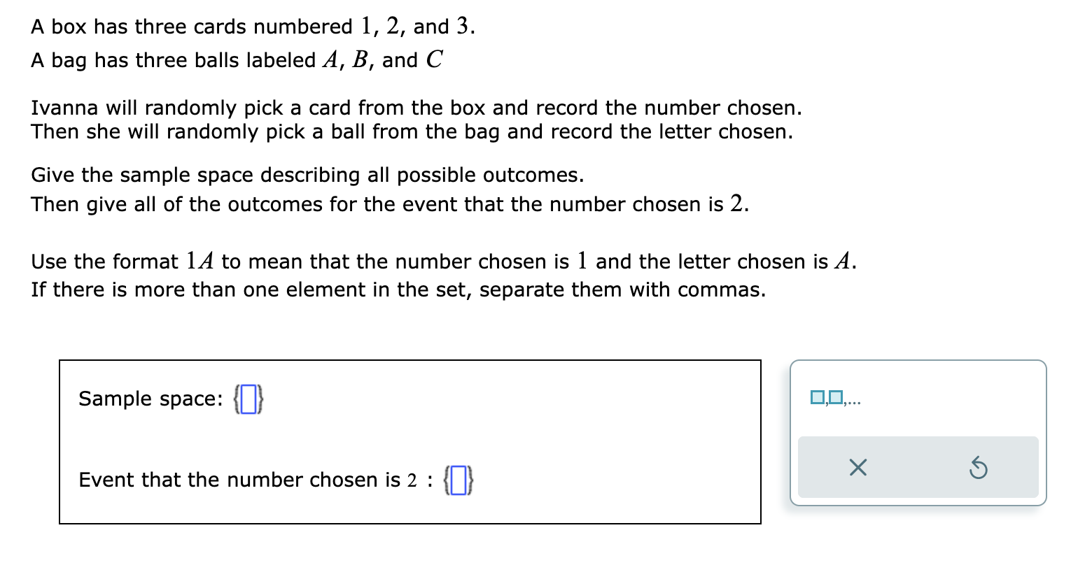Solved A box has three cards numbered 1,2, and 3 . A bag has | Chegg.com
