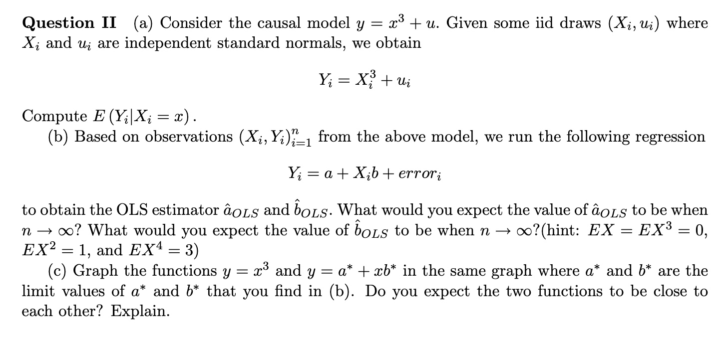 Solved Question II (a) Consider the causal model \\( | Chegg.com