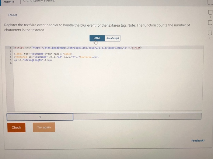 Solved Register the textSize event handler to handle the | Chegg.com Solved Register the textSize event handler to handle the | Chegg.com