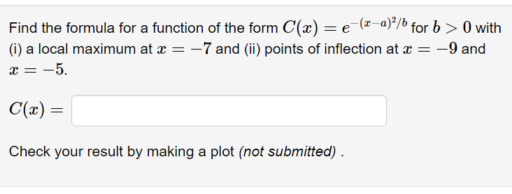 Solved Find the formula for a function of the form | Chegg.com