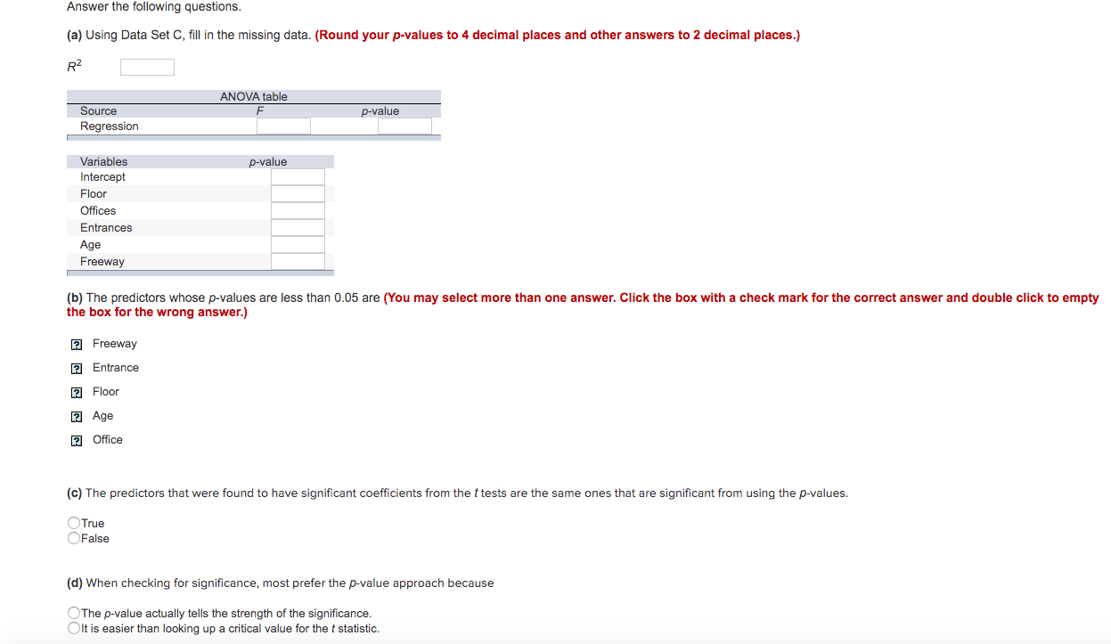Answer The Following Questions A Using Data Set C