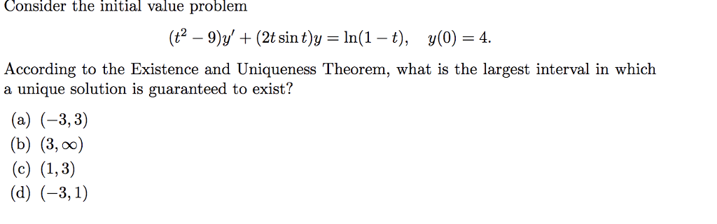 Solved Consider the initial value problem According to the | Chegg.com