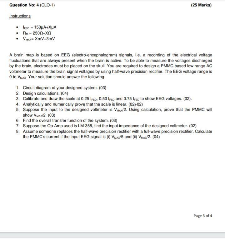 Question No: 4 (CLO-1) (25 Marks) Instructions • Irst | Chegg.com