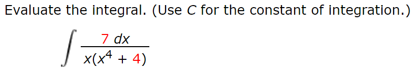 Solved Evaluate the integral. (Use C for the constant of | Chegg.com