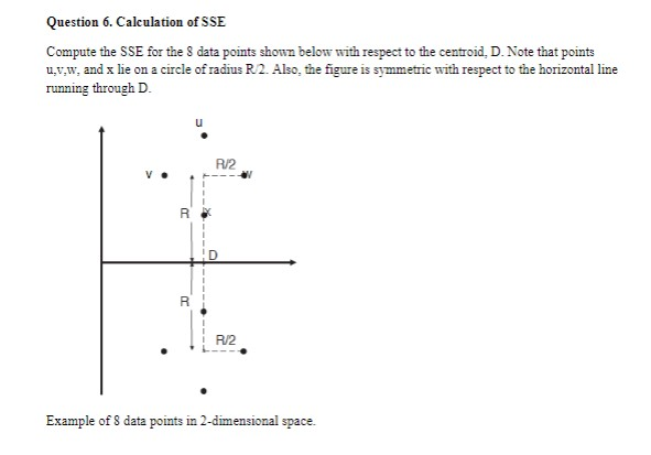 Question 6. Calculation of SSE Compute the SSE for | Chegg.com