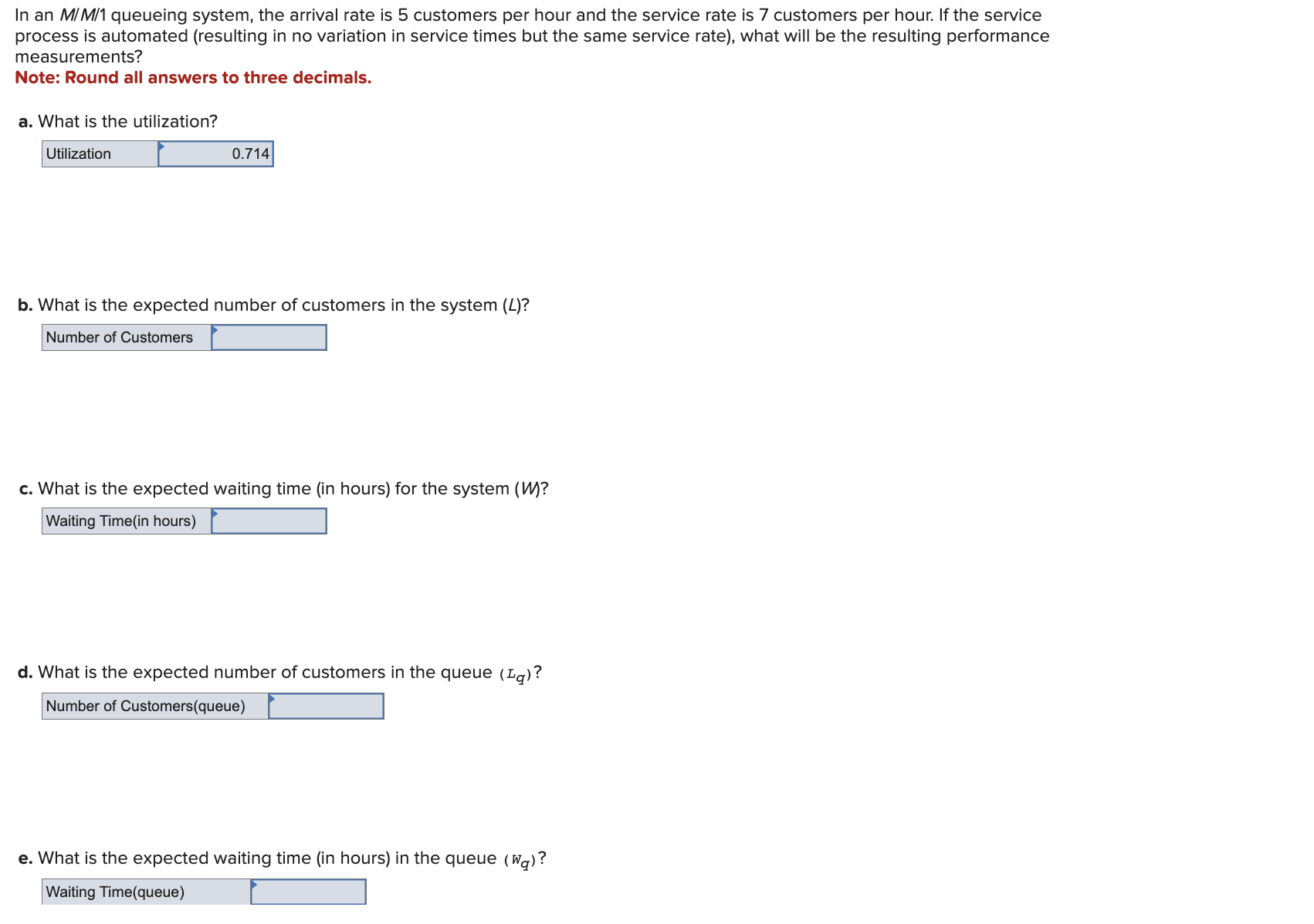 Solved In an \\( M / M / 1 \\) queueing system, the arrival | Chegg.com