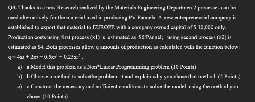 Solved Q3. Thanks to a new Research realized by the | Chegg.com