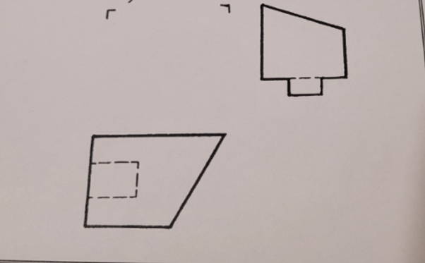 Solved Draw the third projection and construct the 3D | Chegg.com