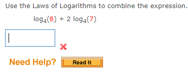 Solved Use the Laws of Logarithms to expand the expression. | Chegg.com