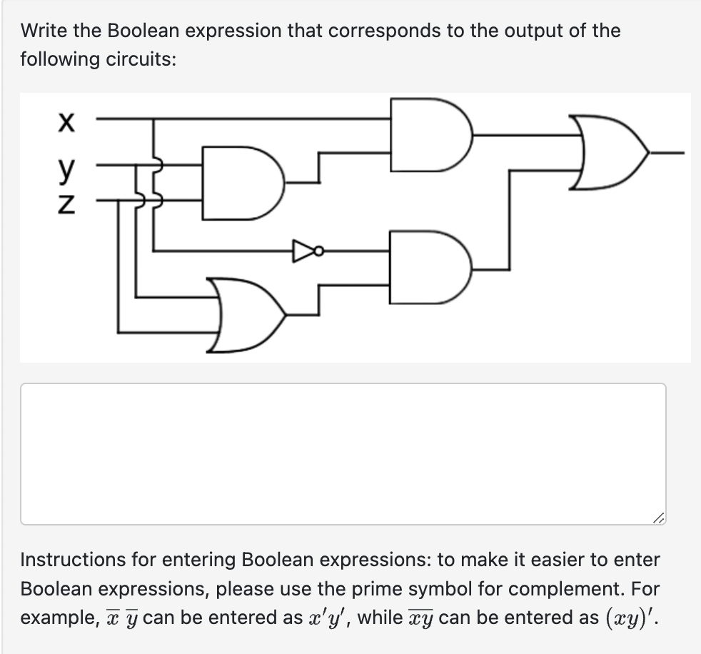 Solved Write the Boolean expression that corresponds to the | Chegg.com