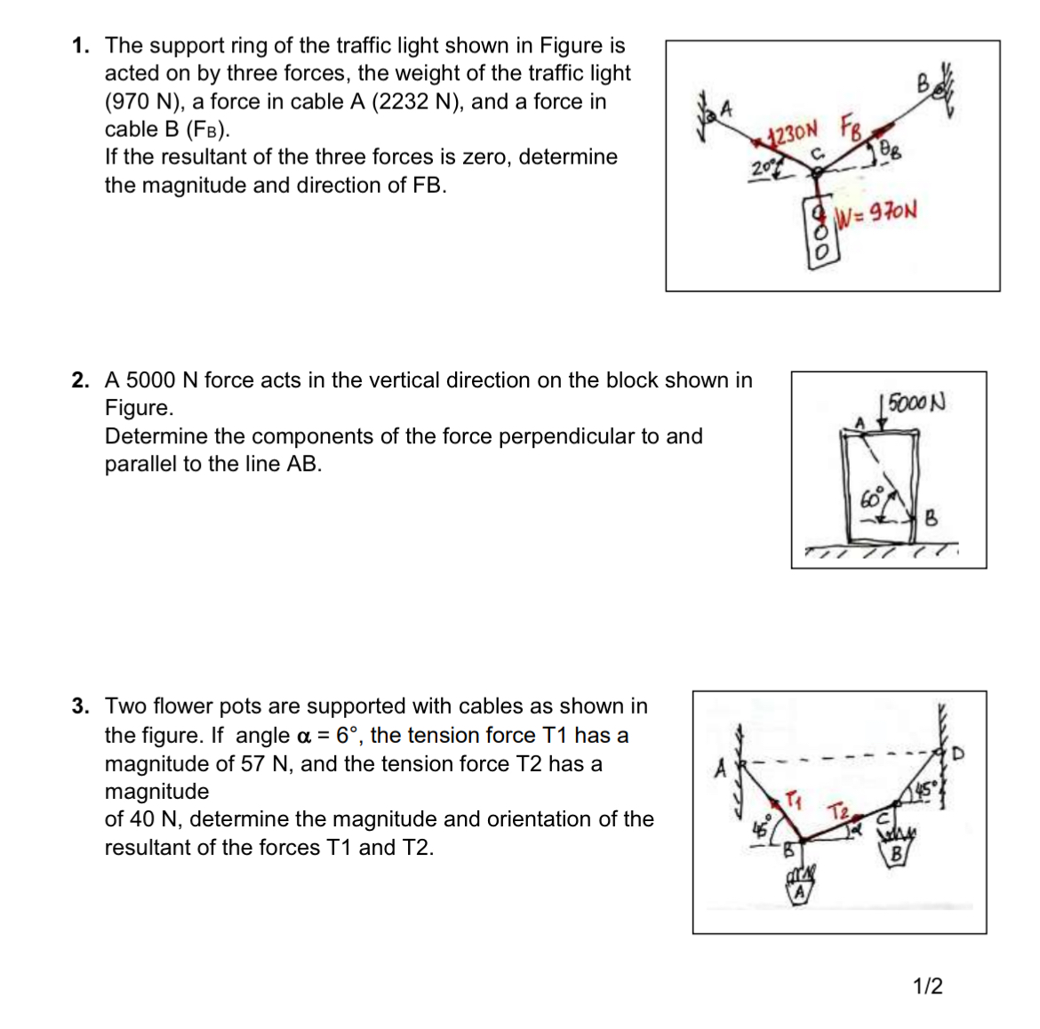 Solved 1. The support ring of the traffic light shown in | Chegg.com