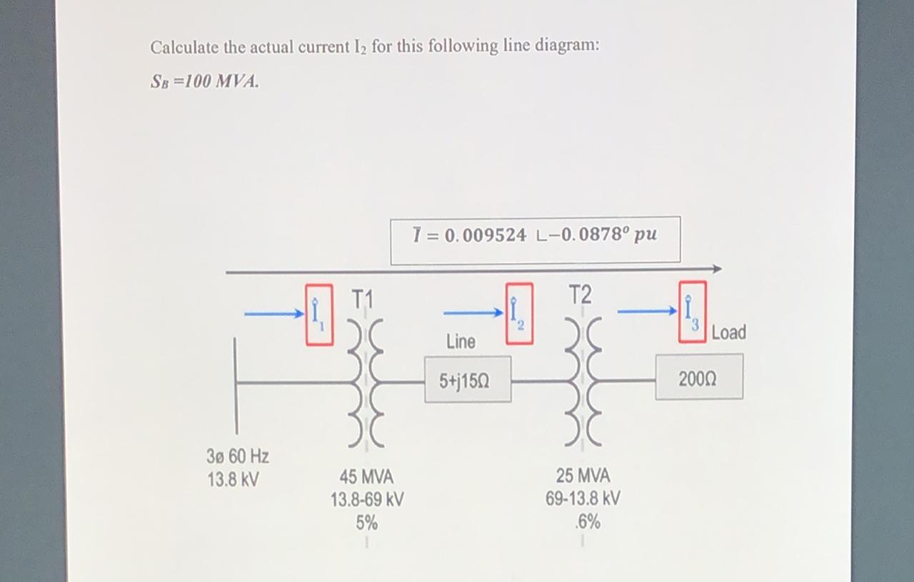 Solved Calculate the actual current I2 for this following | Chegg.com