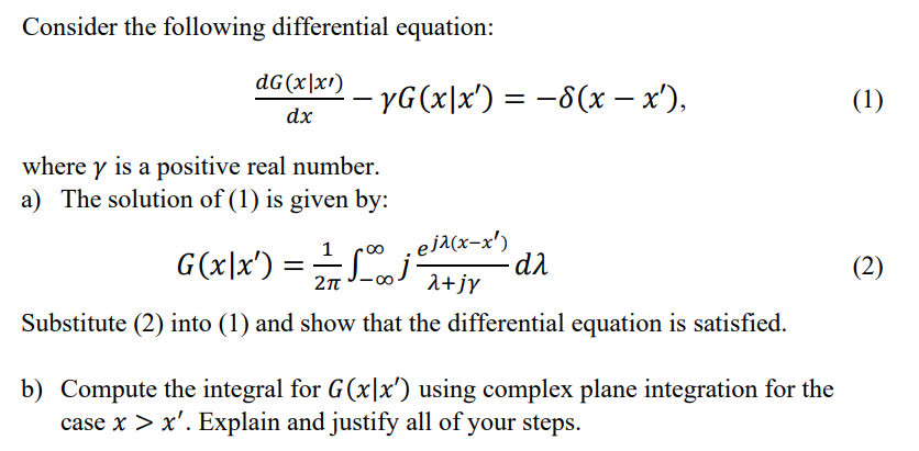 Solved Consider the following differential | Chegg.com