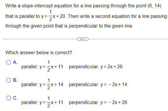 Solved Write a slope-intercept equation for a line passing | Chegg.com