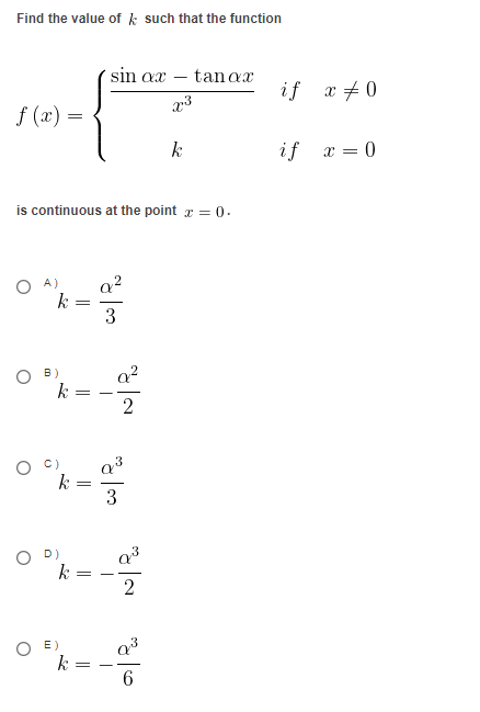 Solved Find the value of k such that the function | Chegg.com